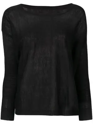 SOTTOMETTIMI Plain Knitted Top - Black