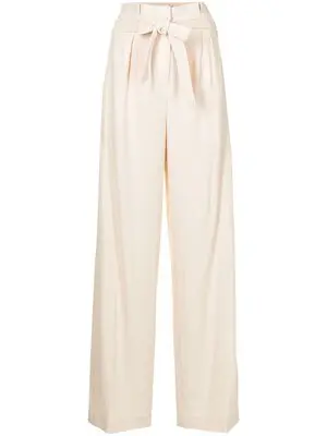 Simkhai Emiko Textured Wide-leg Trousers