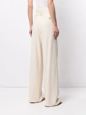 Simkhai Emiko Textured Wide-leg Trousers