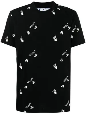 Off-White All-over Logo-print T-hirt
