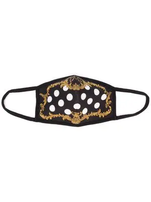 Dolce & Gabbana Polka Dot-print Face Mask - Black