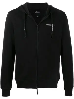 Armani Exchange Logo-print Zip-front Hoodie