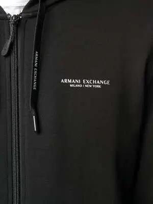Armani Exchange Logo-print Zip-front Hoodie