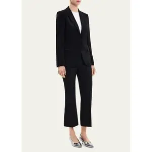 Theory Admiral Crepe One-button Blazer - Black