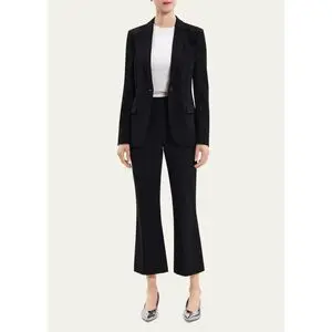 Theory Admiral Crepe One-button Blazer - Black