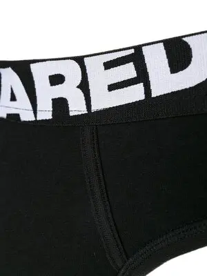 Dsquared2 Logo Waistband Briefs - Black