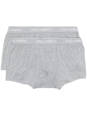 Dolce & Gabbana Logo-waistband Boxer Briefs - Grey