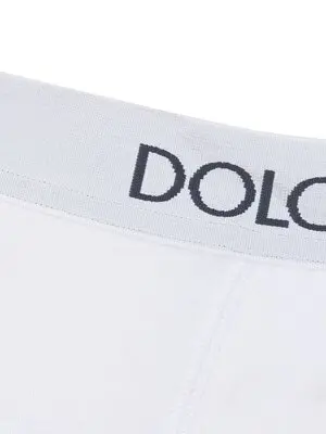Dolce & Gabbana Logo Embroidered Briefs - White