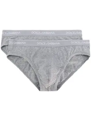 Dolce & Gabbana Logo-waistband Boxer Briefs - Grey