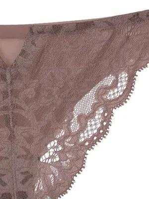 FLEUR DU MAL Charlotte Lace Seamless String Cheeky - Neutrals