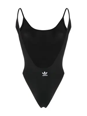 Adidas Striped Open-back Bodysuit