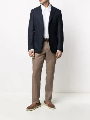 BILLIONAIRE Tailored Trousers With Crest Embroidery - Brown