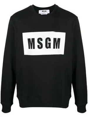 MSGM Logo-print Sweatshirt - Black