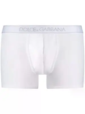 Dolce & Gabbana Printed Logo Boxer Briefs - White