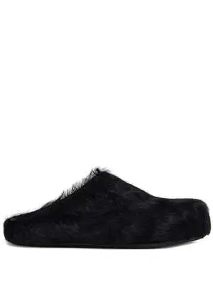 Marni Fussbet Calf-hair Slippers - Black