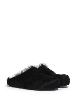 Marni Fussbet Calf-hair Slippers - Black