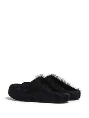 Marni Fussbet Calf-hair Slippers - Black