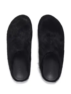 Marni Fussbet Calf-hair Slippers - Black
