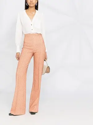 Elisabetta Franchi V-neck Long-sleeve Blouse