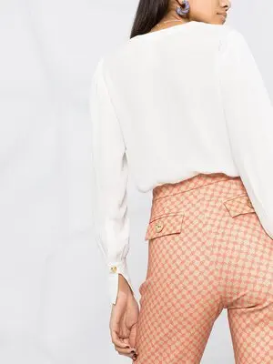 Elisabetta Franchi V-neck Long-sleeve Blouse
