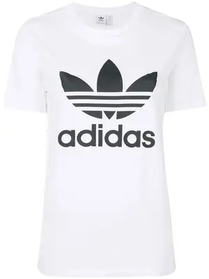 Adidas Trefoil Logo Crewneck T-shirt - White