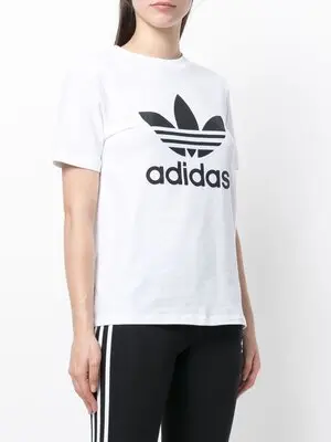 Adidas Trefoil Logo Crewneck T-shirt - White