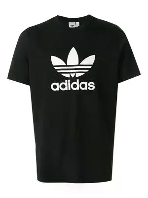 Adidas Trefoil Logo-print T-shirt - Black