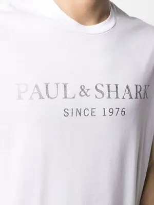 Paul & Shark Logo-print Crew-neck T-shirt - White