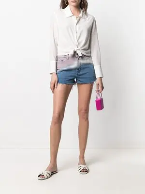 Saint Laurent Ombré-effect Denim Shorts