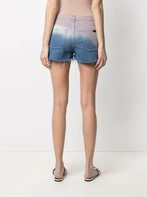 Saint Laurent Ombré-effect Denim Shorts