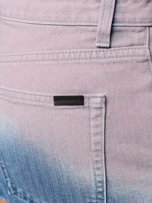 Saint Laurent Ombré-effect Denim Shorts
