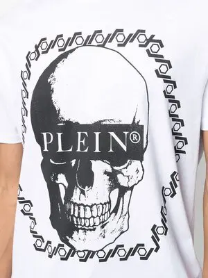 Philipp Plein Graphic Skull Crew Neck T-shirt - White