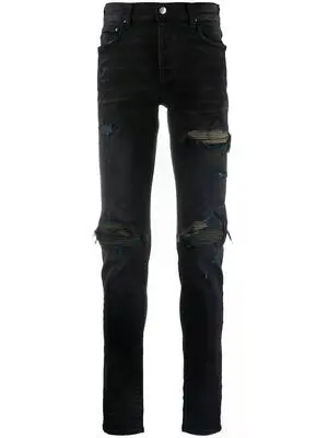 Amiri Distressed Skinny Jeans - Black