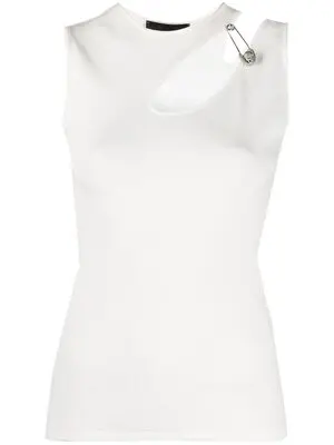 Philipp Plein Cutout T-shirt With Safety Pin