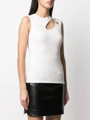 Philipp Plein Cutout T-shirt With Safety Pin