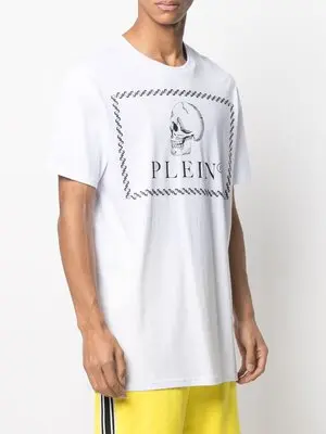 Philipp Plein Outline Skull Print T-shirt