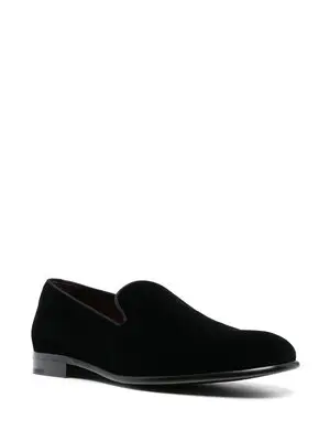 Dolce & Gabbana Piped Velvet Loafers - Black
