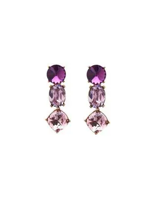 Oscar De La Renta Oscar De La Renta Crystal Drop Earrings Amethyst