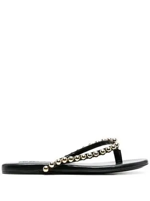 JIL SANDER Bead-embellished Flip Flops