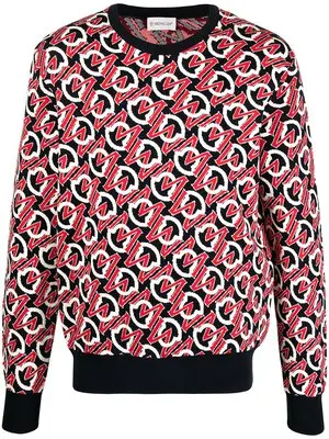 Moncler Jacquard Logo Crew-neck Jumper