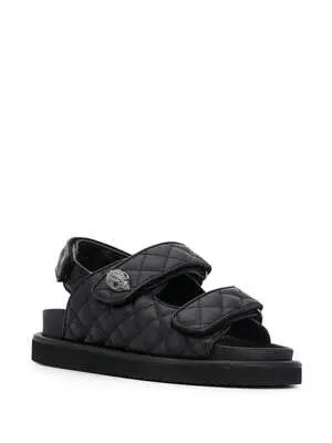Kurt Geiger Orson Quilted Sandals - Black