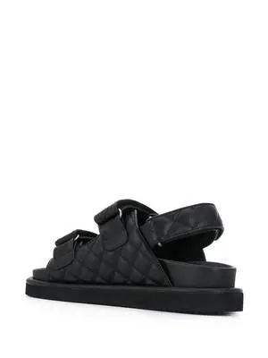 Kurt Geiger Orson Quilted Sandals - Black