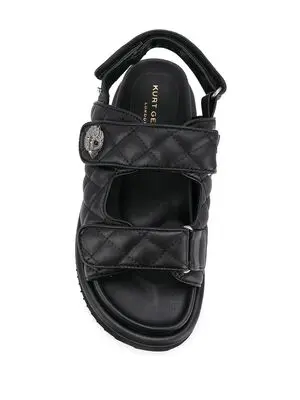 Kurt Geiger Orson Quilted Sandals - Black