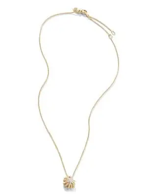 David Yurman 18kt Yellow Starburst Diamond Pendant Necklace - Gold