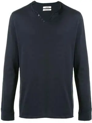 Zadig&Voltaire Long-sleeve V-neck T-shirt - Blue