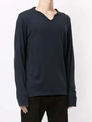 Zadig&Voltaire Long-sleeve V-neck T-shirt - Blue