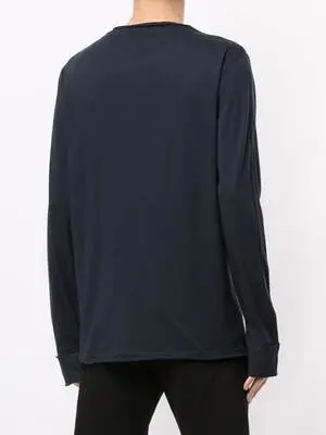 Zadig&Voltaire Long-sleeve V-neck T-shirt - Blue