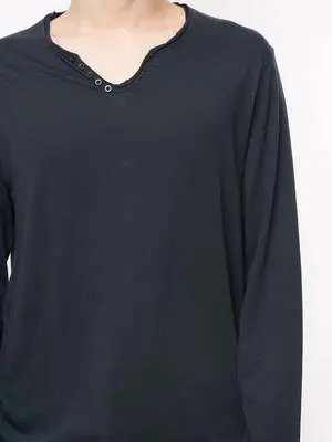 Zadig&Voltaire Long-sleeve V-neck T-shirt - Blue
