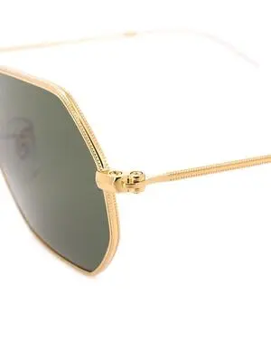 Ray-ban Oval Frame Sunglasses - Gold