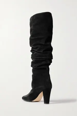 Manolo Blahnik Calassohi 90 Suede Knee Boots - Black